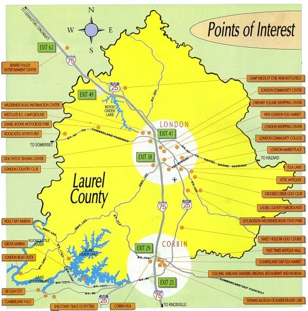 On-Line Advertising--State Map London KY